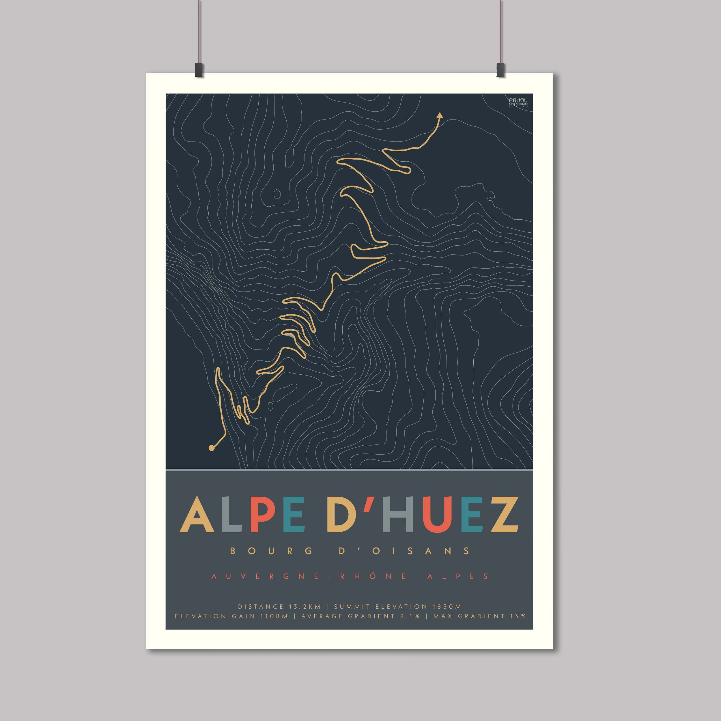 Cycling Route Maps | Art Prints | Pedal Strokes Design